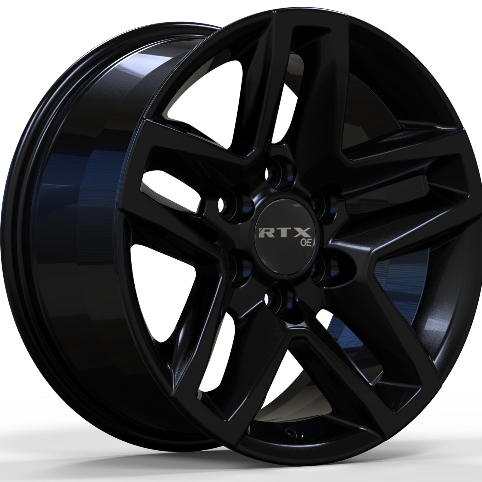 RTX Oe Gm-04 18x8.5 6x139.7 26 78.1 Gloss Black – The Wheel Shop CA INC