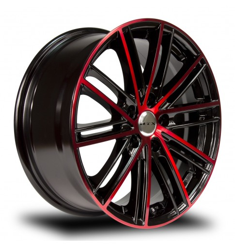 RTX Strobe 5 17x7.5 5x114.3 45 73.1 Black Machined Red – The Wheel Shop CA INC