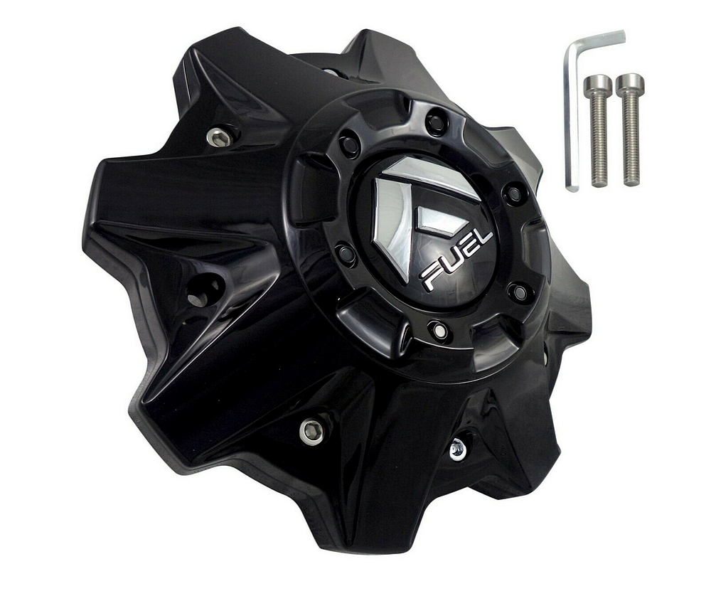 Fuel 8lug Cap W/ Riser Gloss Black – The Wheel Shop CA INC
