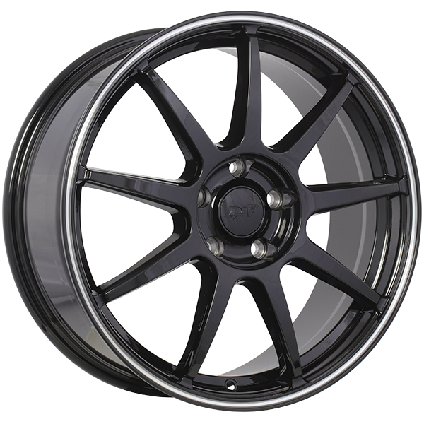 DAI Wheels Rev 15x6.0 5x100 40 73.1 Gloss Black - Machined Lip – The ...