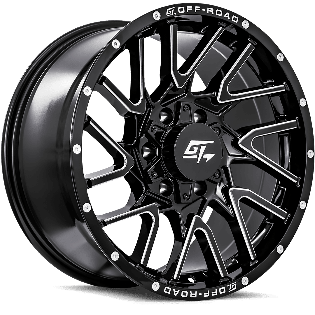 GT Offroad Aggression 18x9 5x127 / 5x139.7 12 78.1 Gloss Black Milled ...
