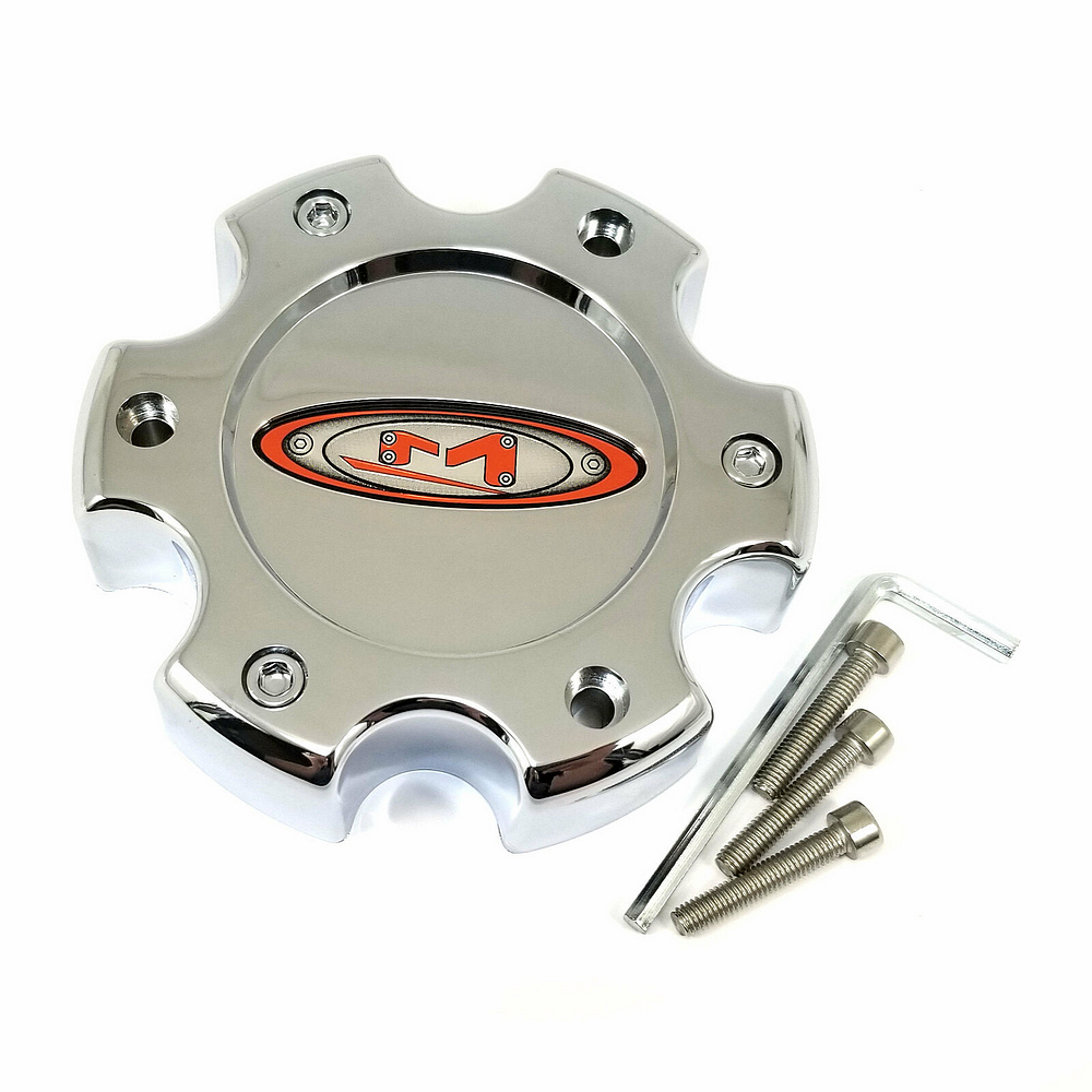 Moto Cap Chrome 6x135 - Red Oval Logo – TheWheelShop.ca
