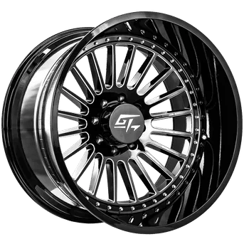 GT Offroad Strike 20x10 5x139.7 -18 108.1 Gloss Black Milled ...