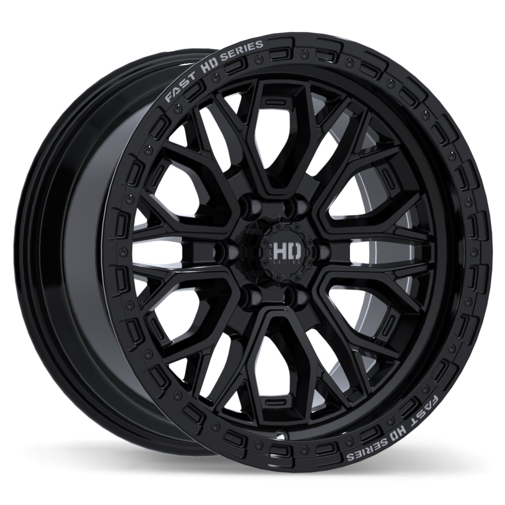 Fast HD Muramasa 17x9.0 6x114.3mm +0 66.1mm Gloss Black with Grey Mill ...