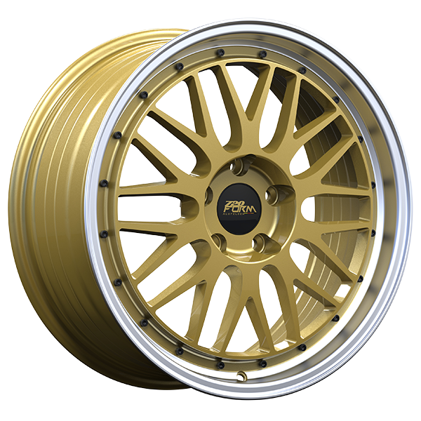 720 Form FF14 18x8 5x114.3 35 73.1 Gold - Machined Lip – The Wheel Shop ...