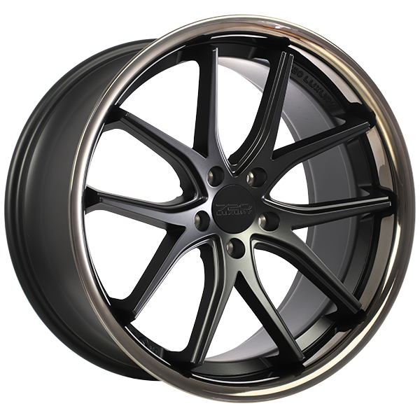 720 Luxury Vanquish 19x8.5 5x120 35 72.6 Satin Black - Black Stainless ...
