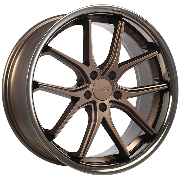 720 Luxury Vanquish 20x9 5x114.3 35 73.1 Satin Bronze Face - Black Sta ...
