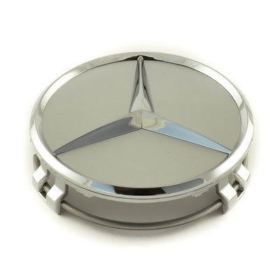 OEM M/B Cap - Silver With Chrome Crest – TheWheelShop.ca
