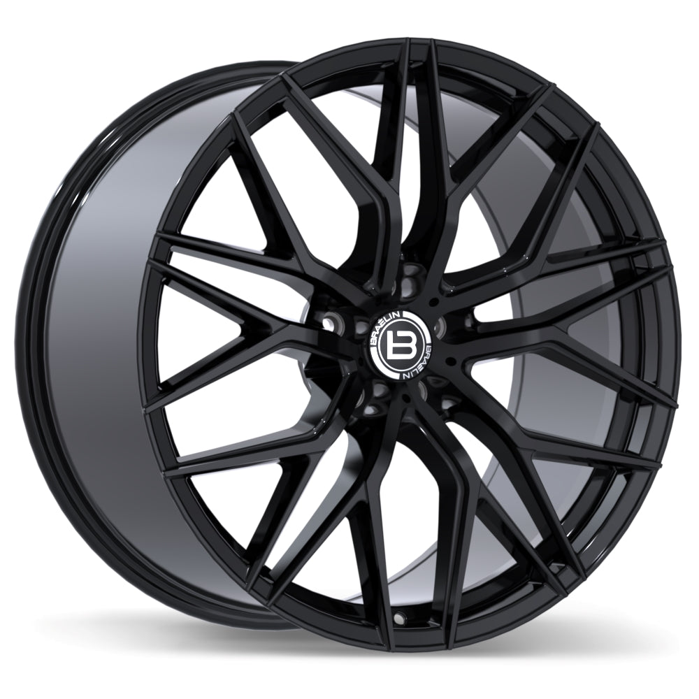 Braelin BR10 21x10.0 5x108mm +40 65.1 Gloss Black – TheWheelShop.ca