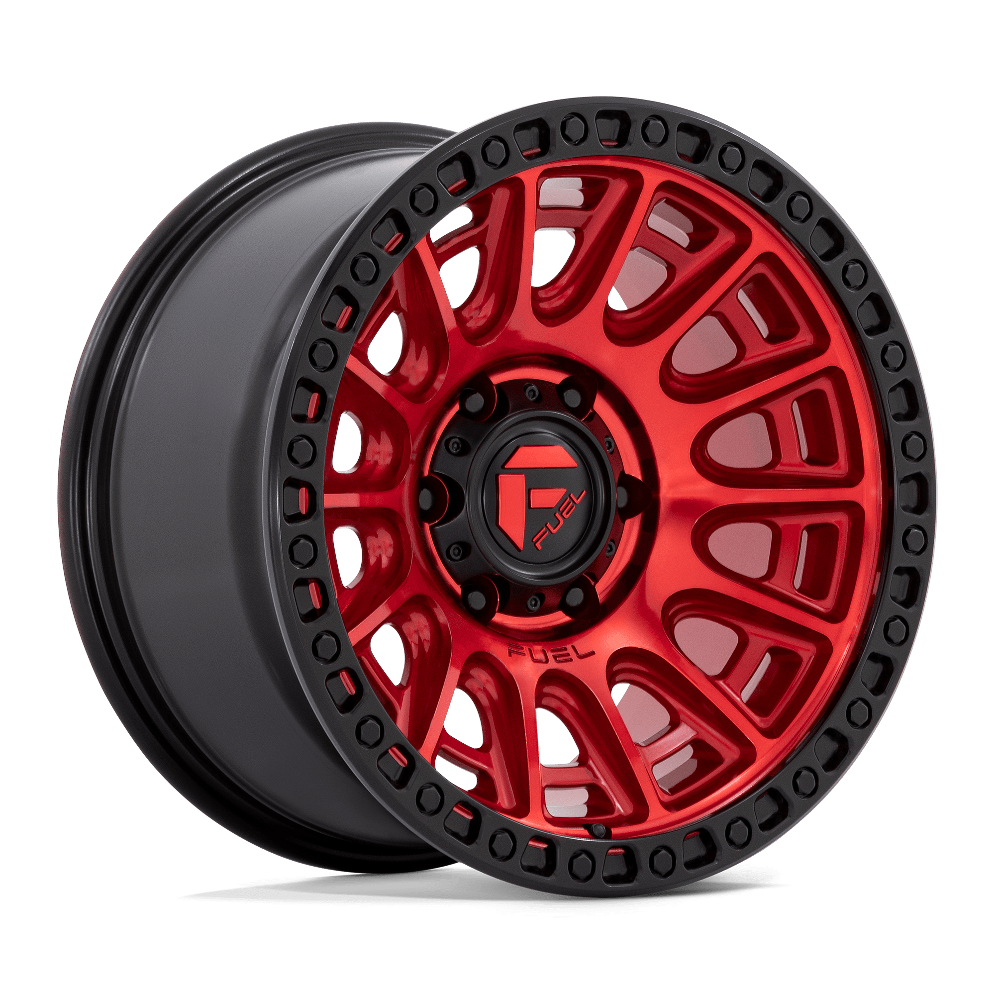 Fuel Off-Road D834 Cycle 17x9 5x127 1 71.5 Candy Red With Black Ring ...
