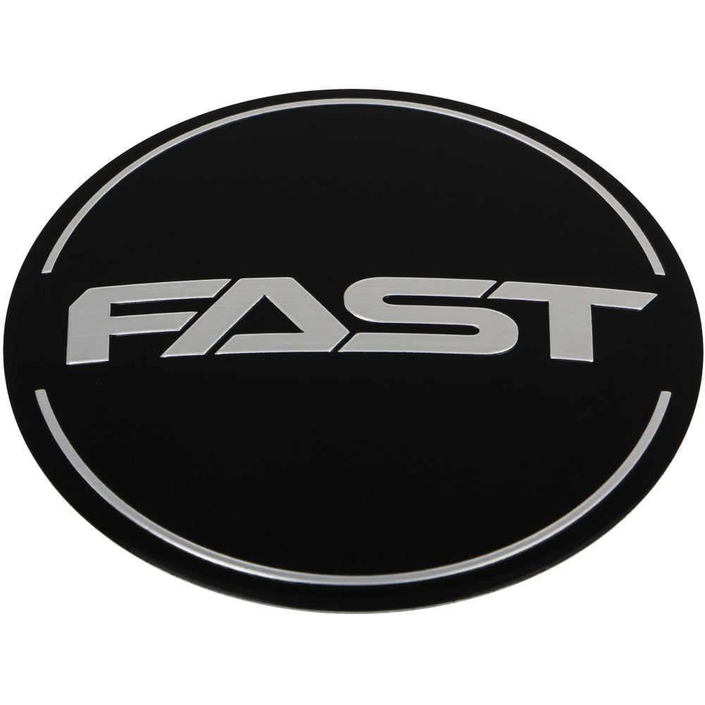 Black Emblem With Brushed Aluminum (FAST) Stroke Logo - Dome - EM-640D ...