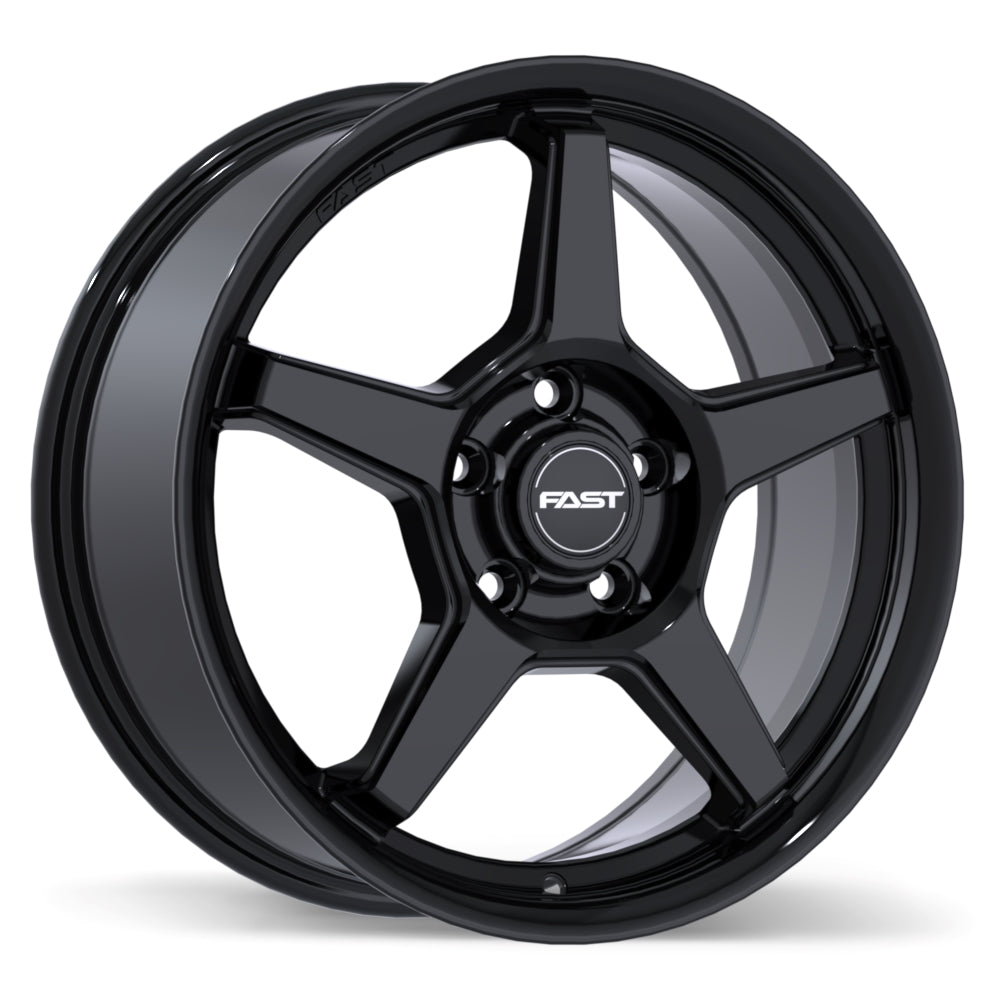 Fast Wheels Flair 17x7.0 5x114.3mm 48 56.1 Gloss Black – The Wheel Shop ...