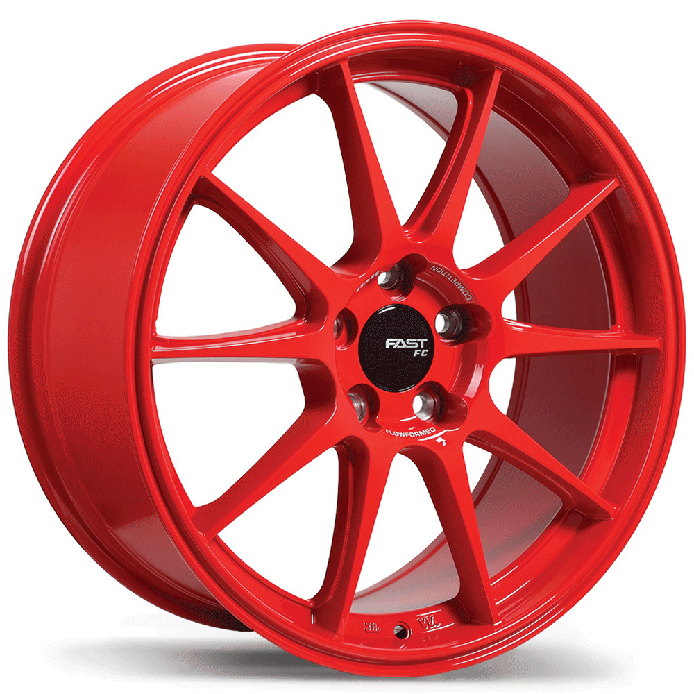 Fast Wheels FC08 18x8.0 5x100 40 72.6 Gloss Red – The Wheel Shop CA INC