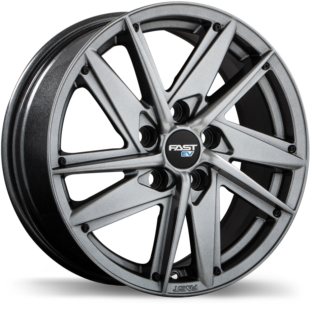 Fast Wheels EV01 18x8.5 5x114.3 +35 70.2 Titanium – The Wheel Shop CA INC