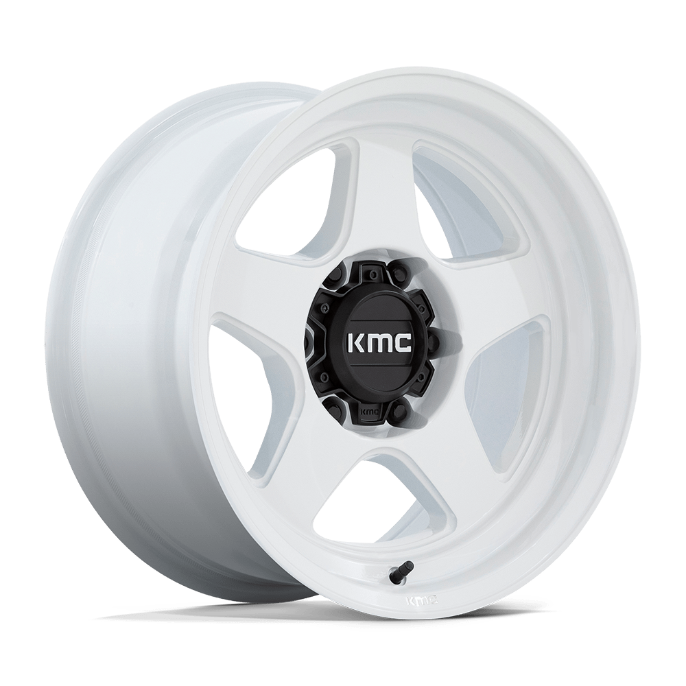 KMC Km728 Lobo 17x8.5 6x135 -10 87.1 Gloss White – TheWheelShop.ca