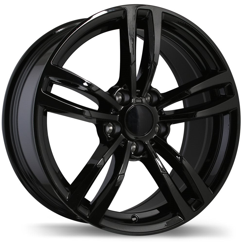 Replika R163a 19x8.5 5x120mm +35 72.6 Gloss Black – The Wheel Shop CA INC