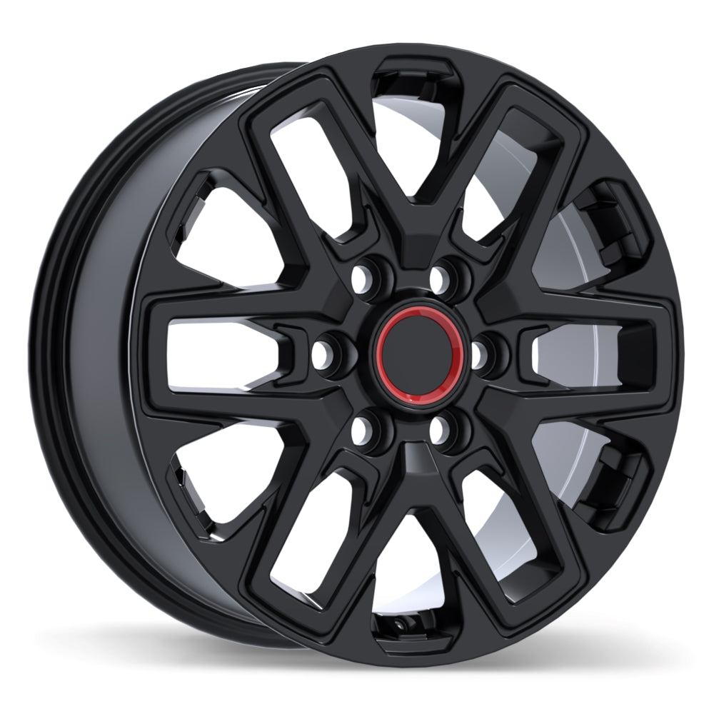 Replika R262 18x7.5 6x139.7 +60 95.1 Satin Black – The Wheel Shop CA INC