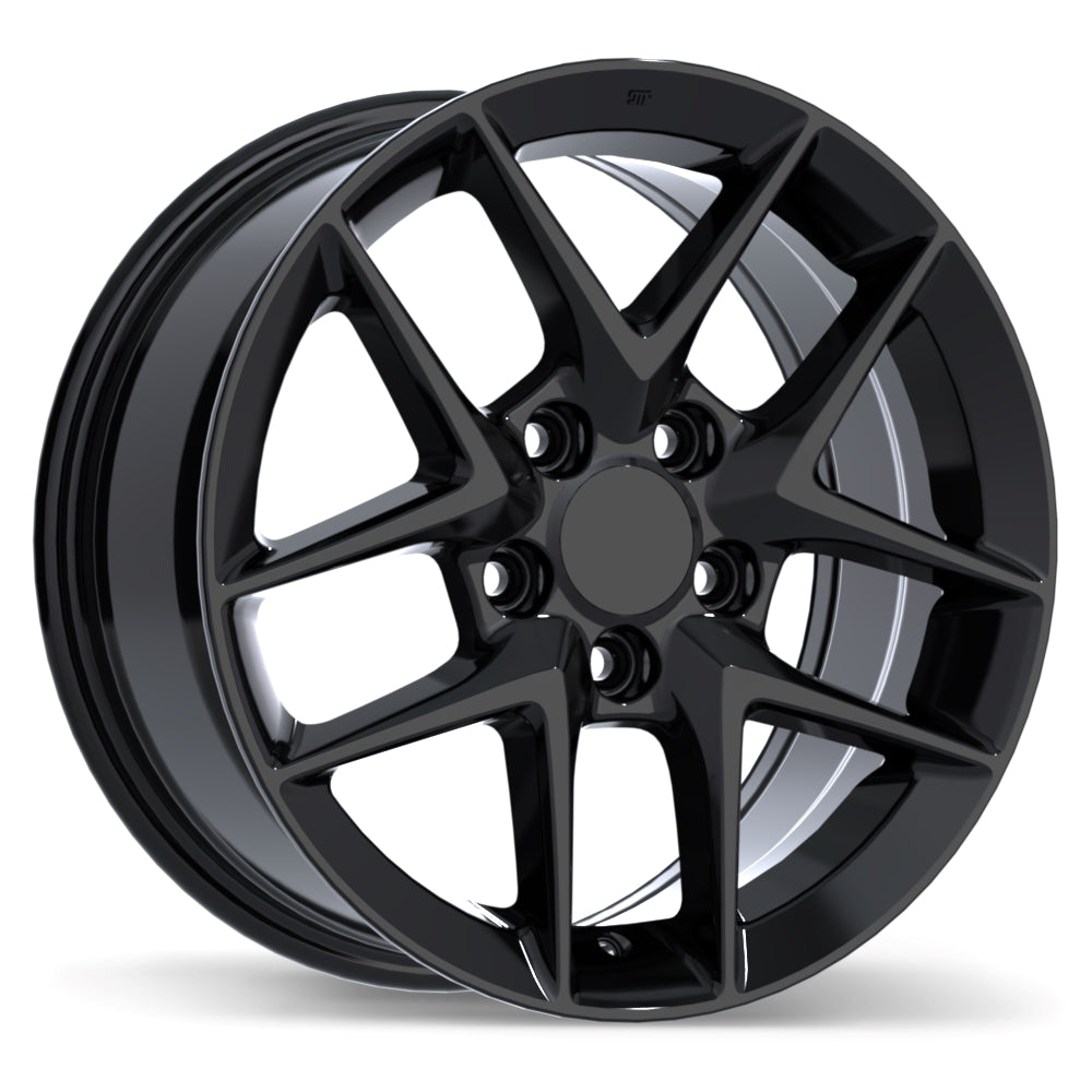Replika R267 16x7.0 5x114.3mm +45 64.1 Gloss Black – The Wheel Shop CA INC