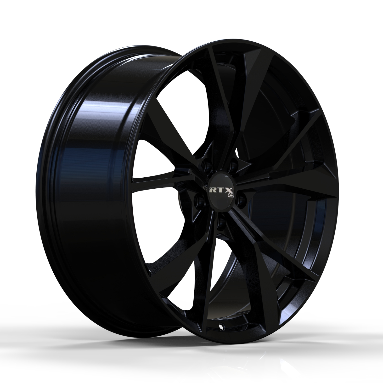 RTX Oe Vw-01 18x8 5x112 40 57.1 Gloss Black – The Wheel Shop CA INC