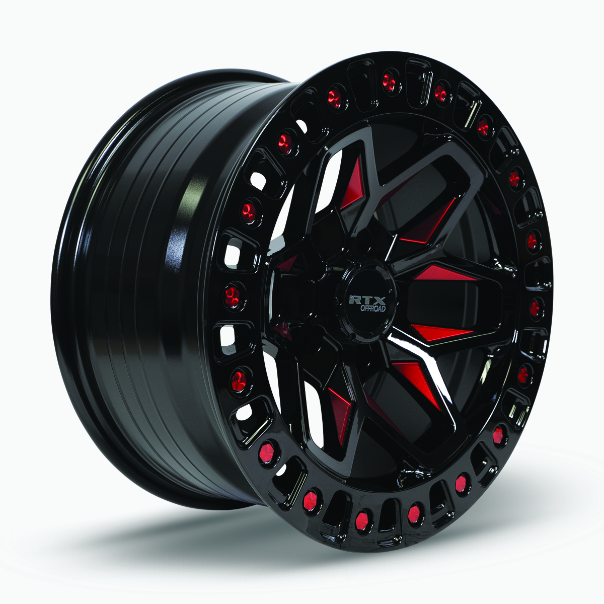 RTX Zion 20x9 6x139.7 0 106.1 Black Milled Red – The Wheel Shop CA INC